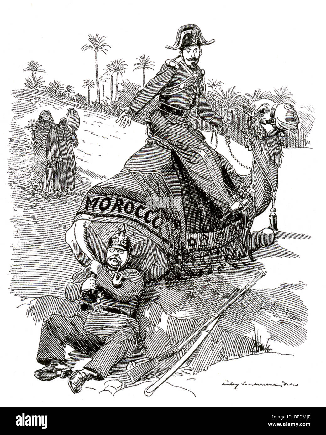 PUNCH CARTOON from March 1906 lampoons German attempts to limit French ...