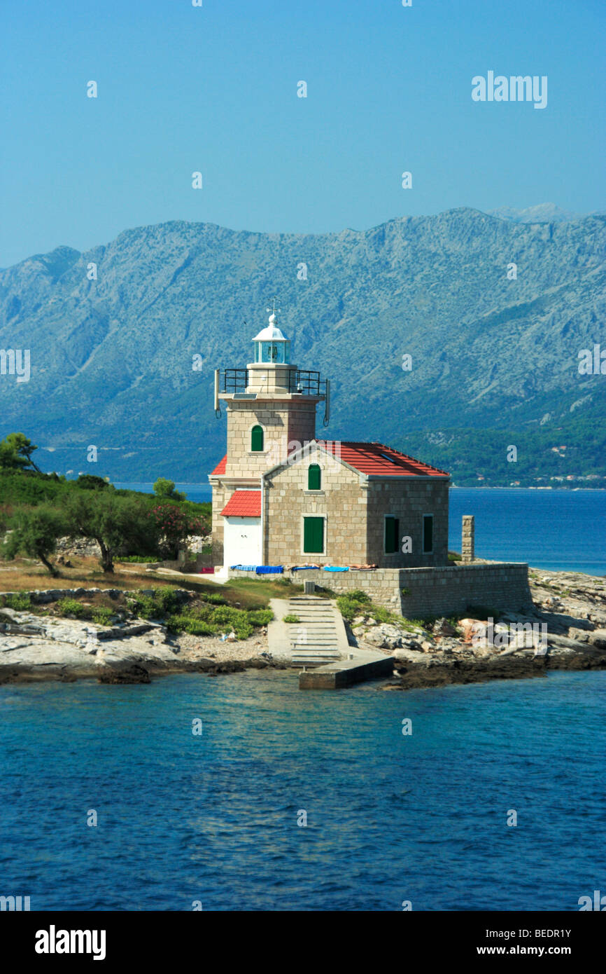 Sucuraj lighthouse on Hvar Island, Croatia Stock Photo - Alamy