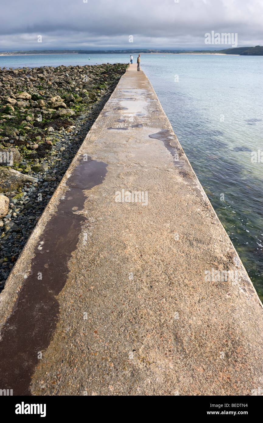 concrete sea wall at St Ives North Cornwall UK Stock Photo - Alamy