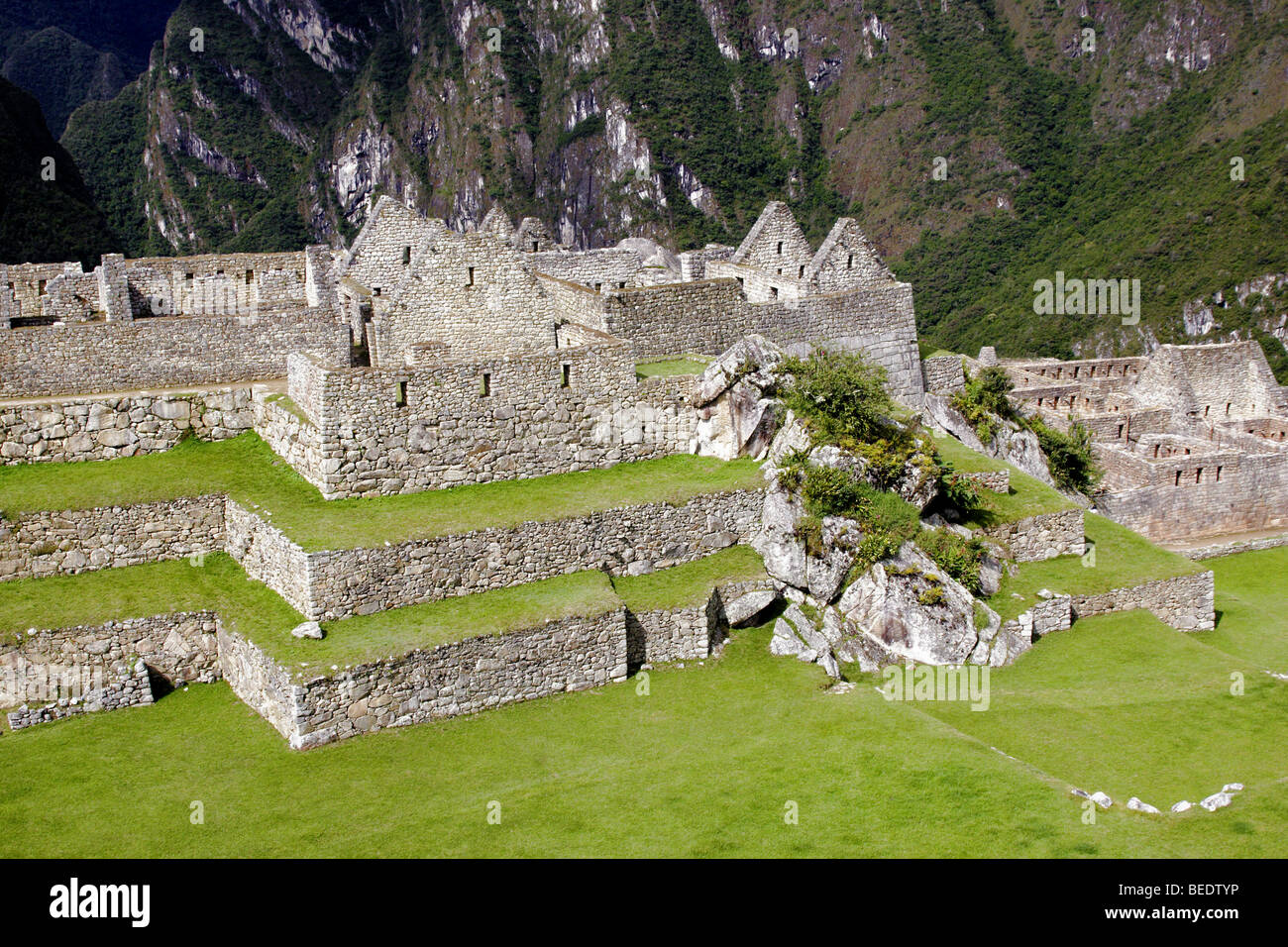 Terraces at Machu Picchu, Peru Stock Photo - Alamy Terraces at Machu Picchu, Peru Stock Photo - Alamy