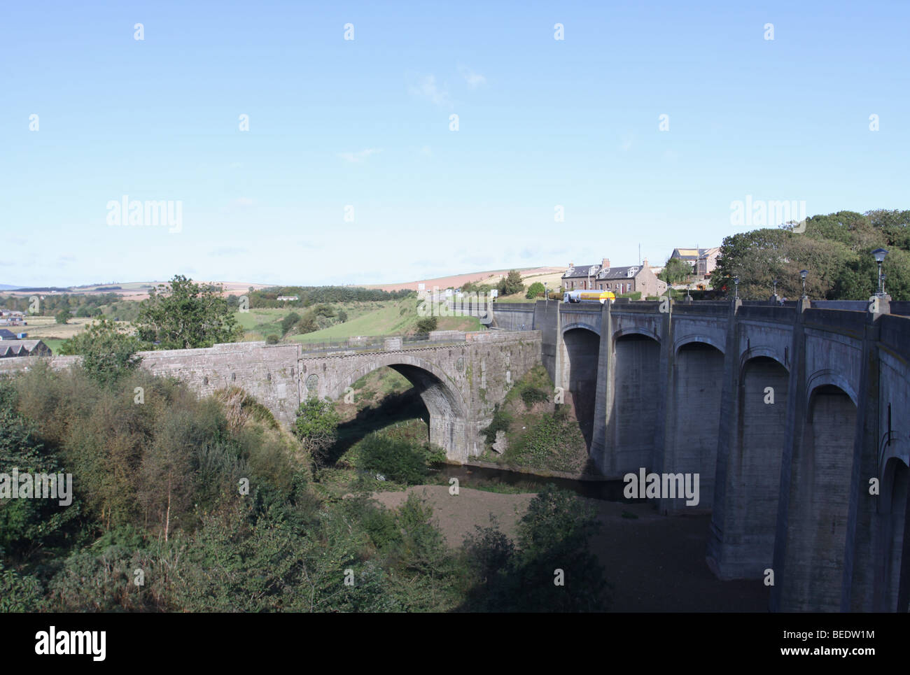 Bervie bridges at Inverbervie Aberdeenshire, Scotland October 2009 ...