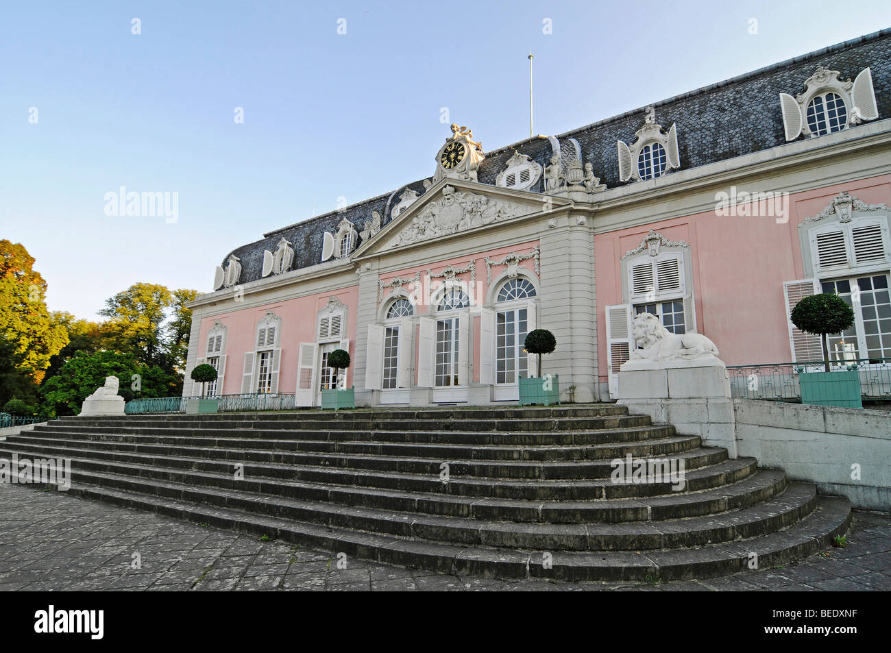 Schloss Benrath castle, Dusseldorf, Rhineland, North Rhine-Westphalia ...