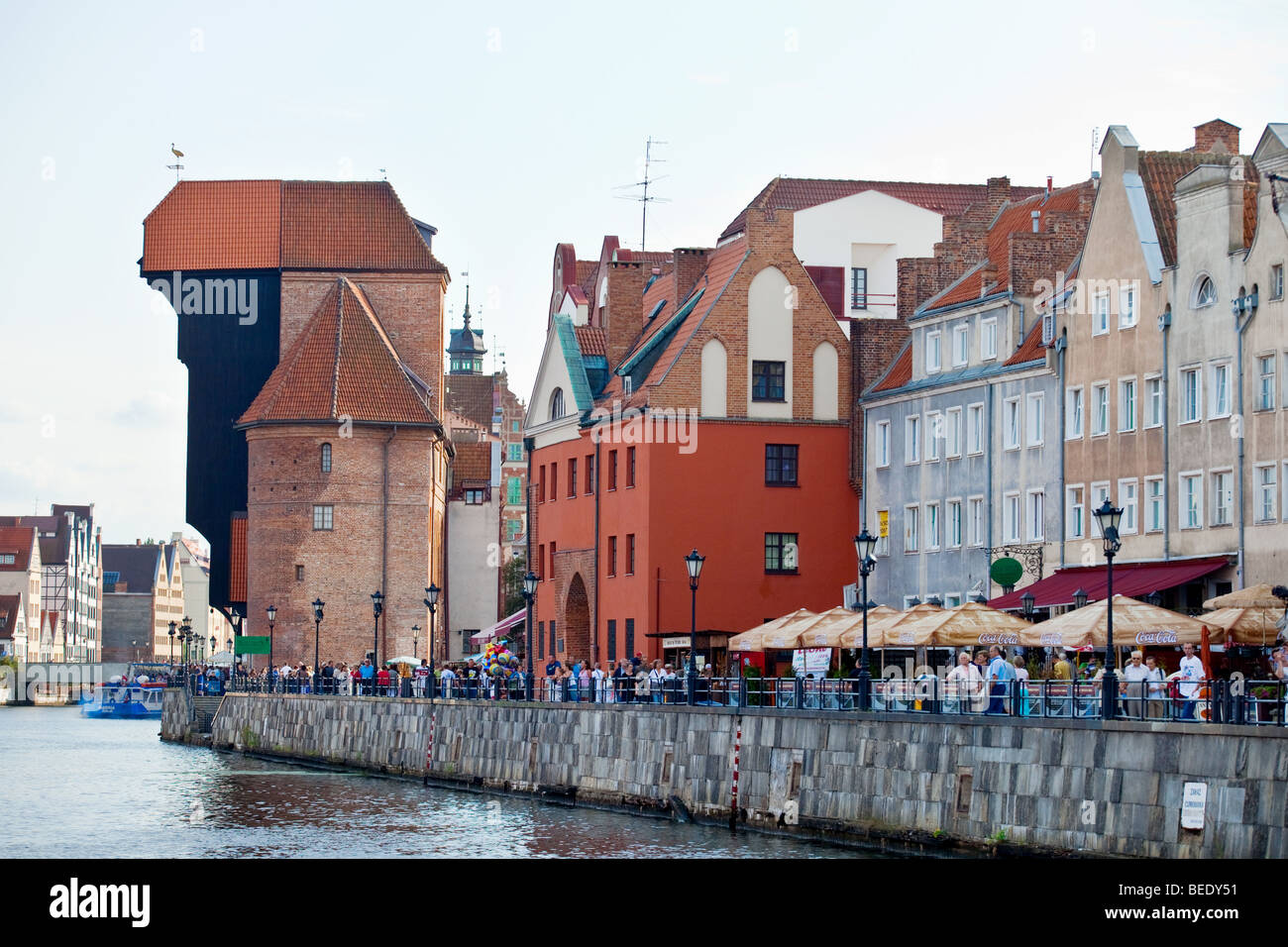 Waterfront of old town Gdansk, Poland Stock Photo - Alamy