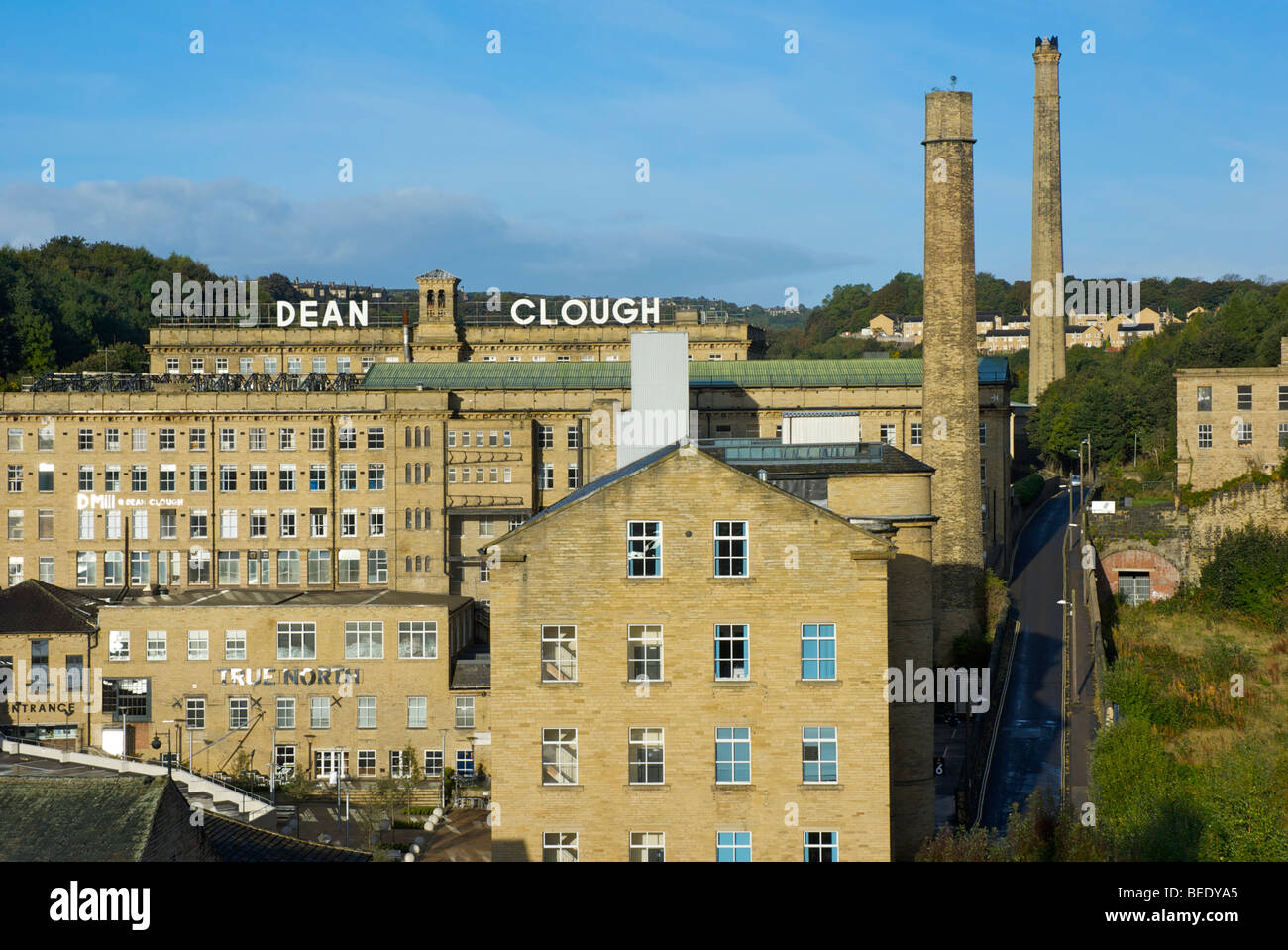 Dean Clough Mill, Halifax, West Yorkshire, England UK Stock Photo - Alamy