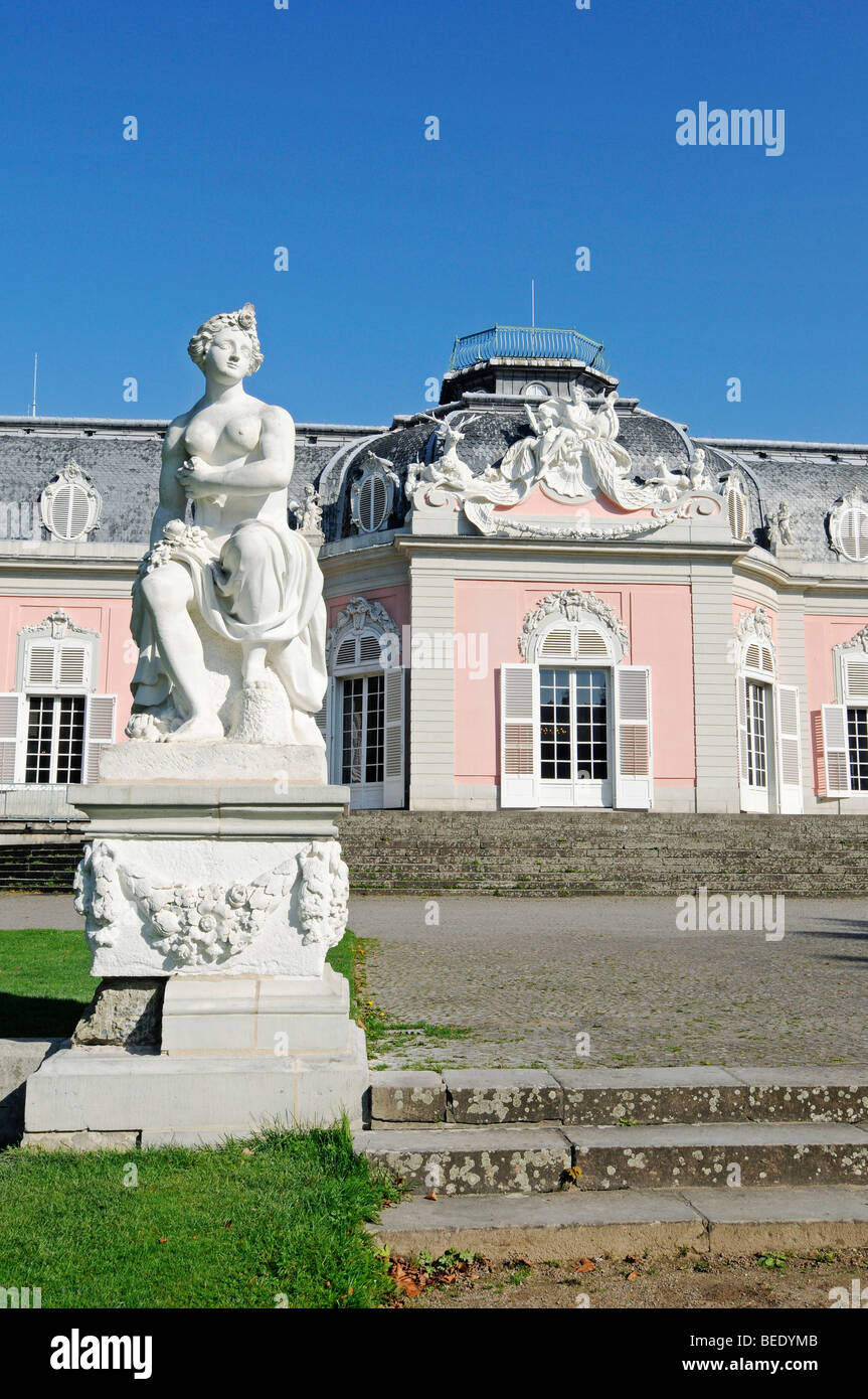 Sculpture, Schloss Benrath castle, Dusseldorf, Rhineland, North Rhine ...