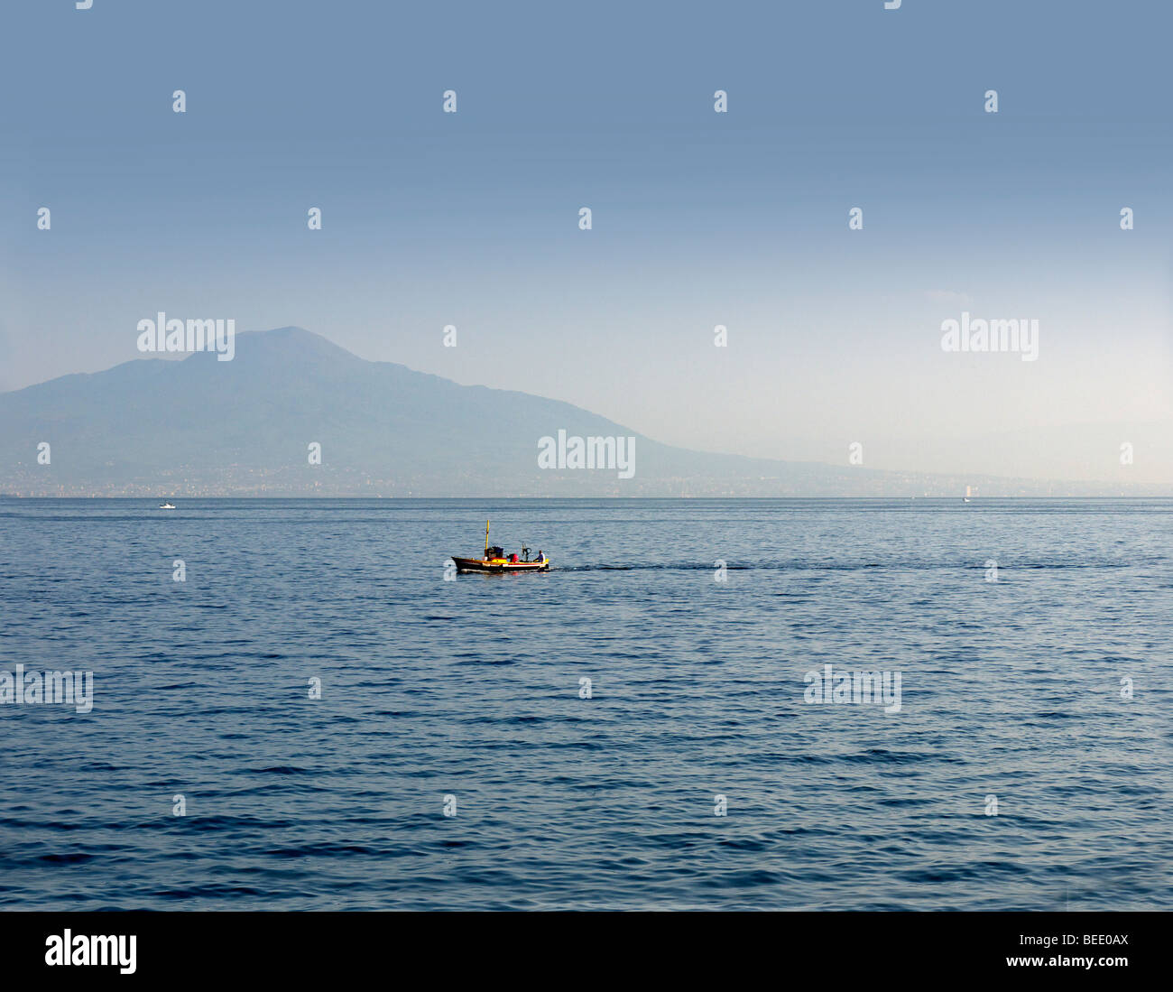 Views of the Volcano Mount Vesuvius and the Bay of Naples in Southern ...