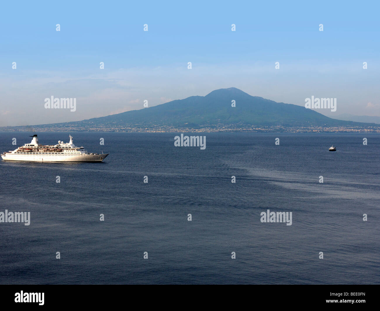 Views of the Volcano Mount Vesuvius and the Bay of Naples in Southern ...