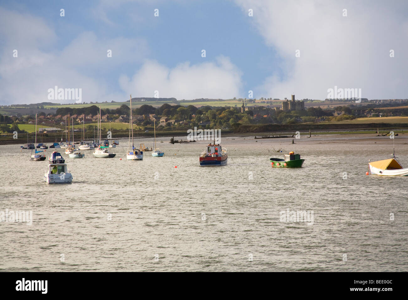 Amble Northumberland England UK Looking along the River Croquet towards ...