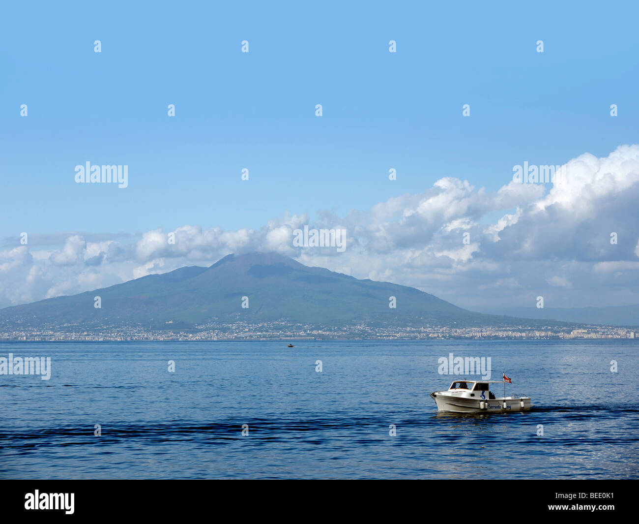 Views of the Volcano Mount Vesuvius and the Bay of Naples in Southern ...
