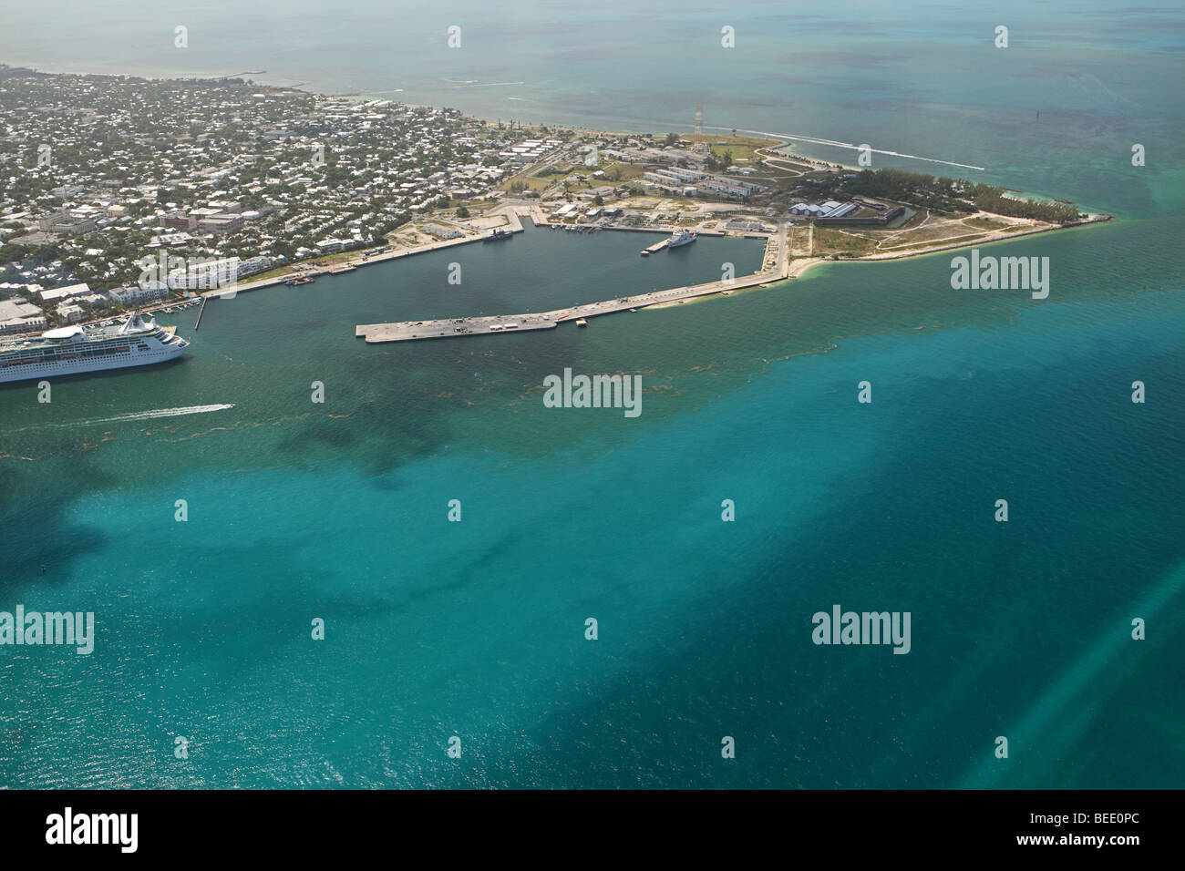 Aerial photo of Key West, Fort Zachary Taylor Historic State Park and ...