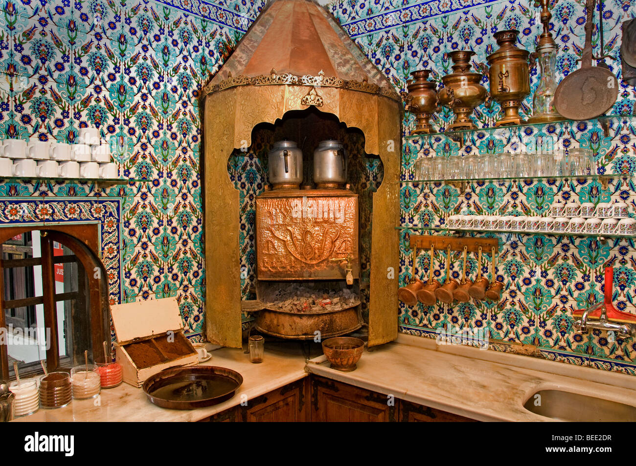 Eyup coffee Kitchen Pierre Loti Cafe Bar Istanbul Turkey Stock Photo ...
