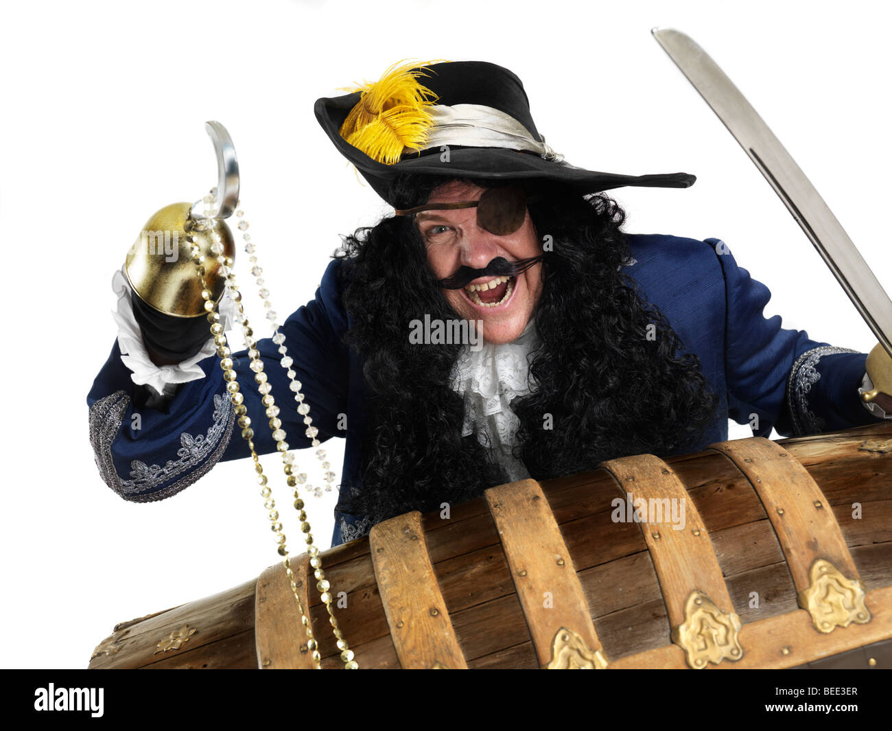 License available at MaximImages.com - Laughing pirate opening a ...
