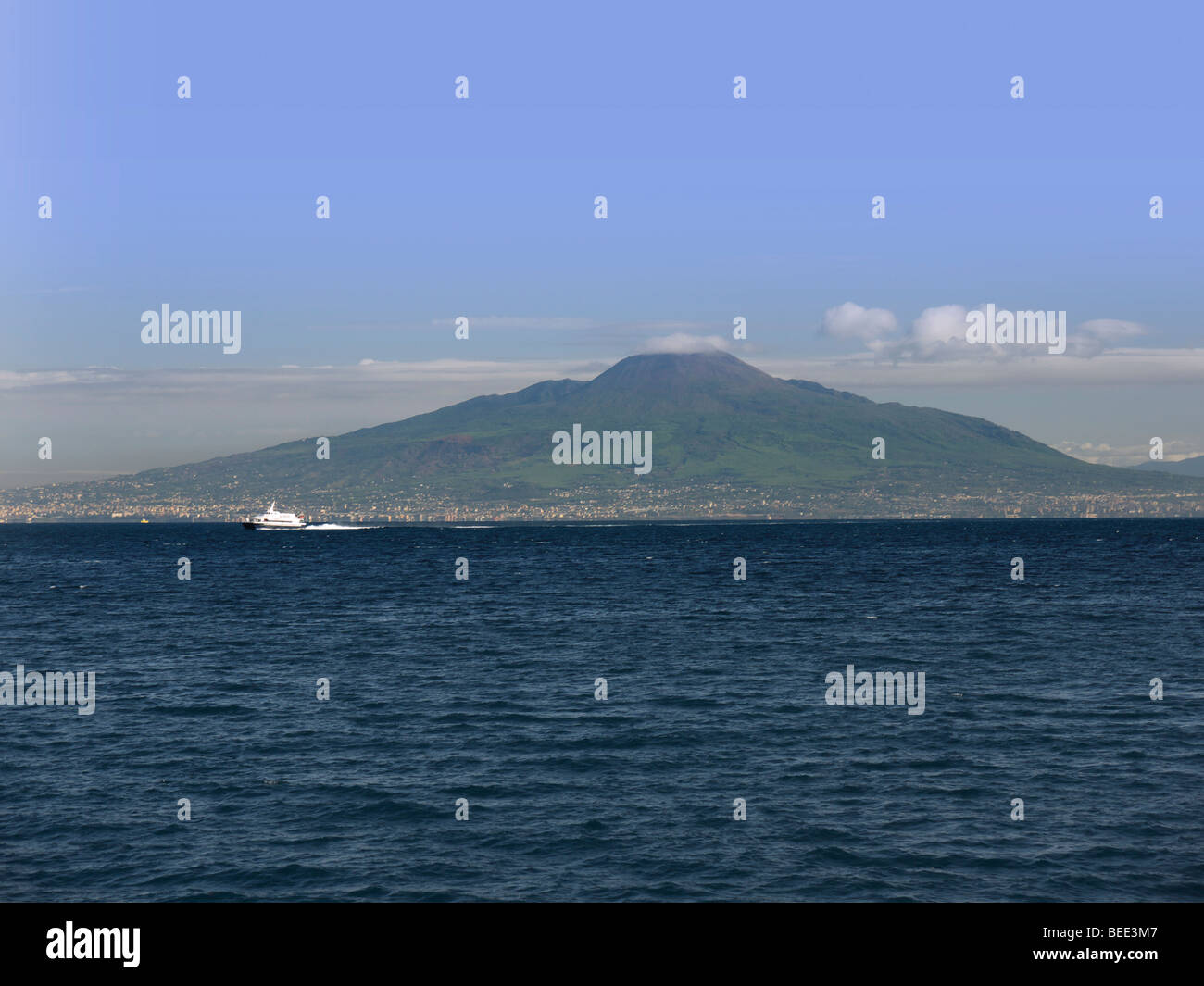 Views of the Volcano Mount Vesuvius and the Bay of Naples in Southern ...