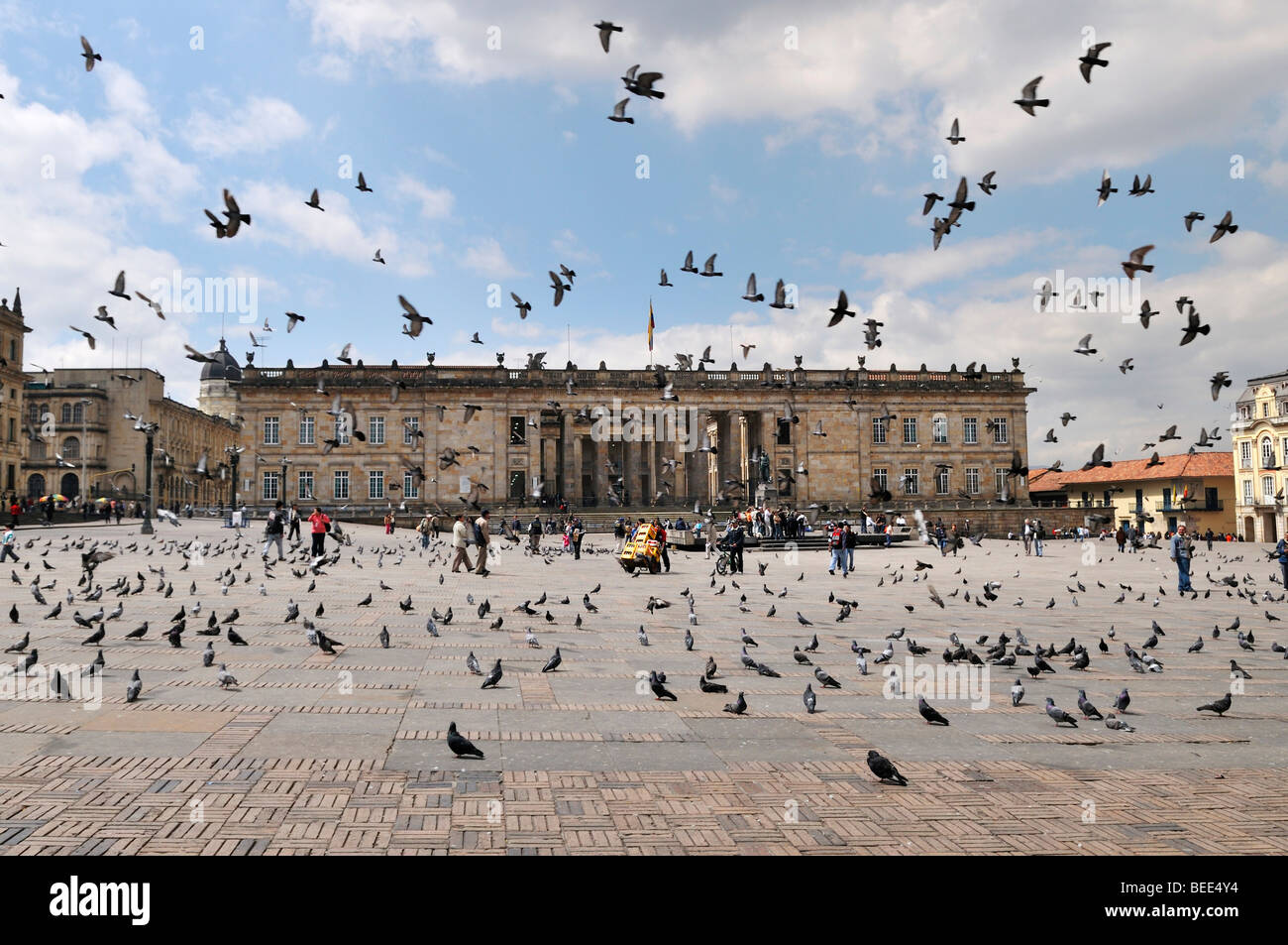 National Capitol, Capitolio Nacional and pigeons, Bolívar Square, Plaza ...