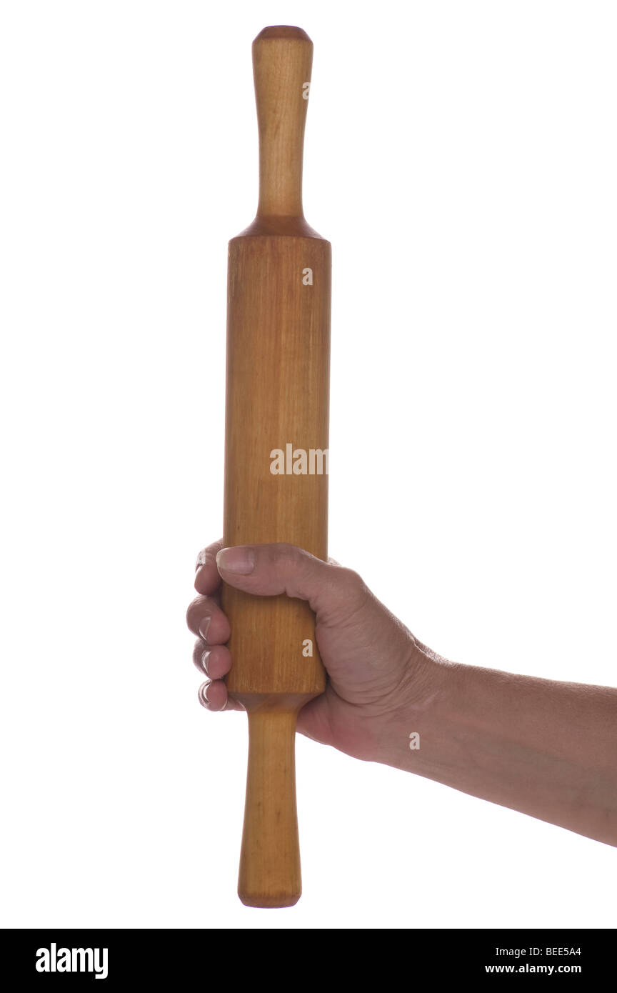 object on white - Rolling pin on white Stock Photo - Alamy