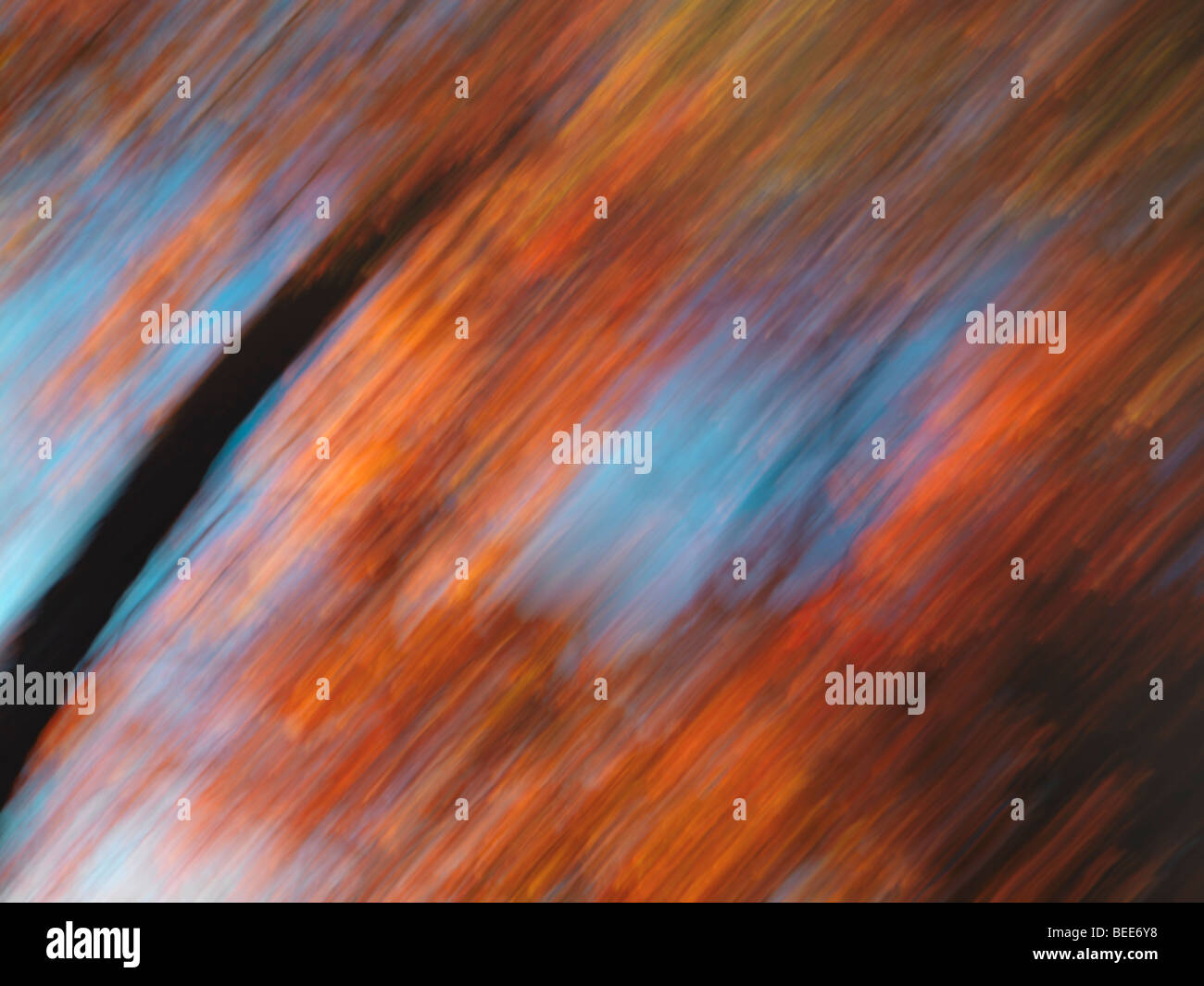 Abstract fall nature scenery with camera motion blur effect Stock Photo ...