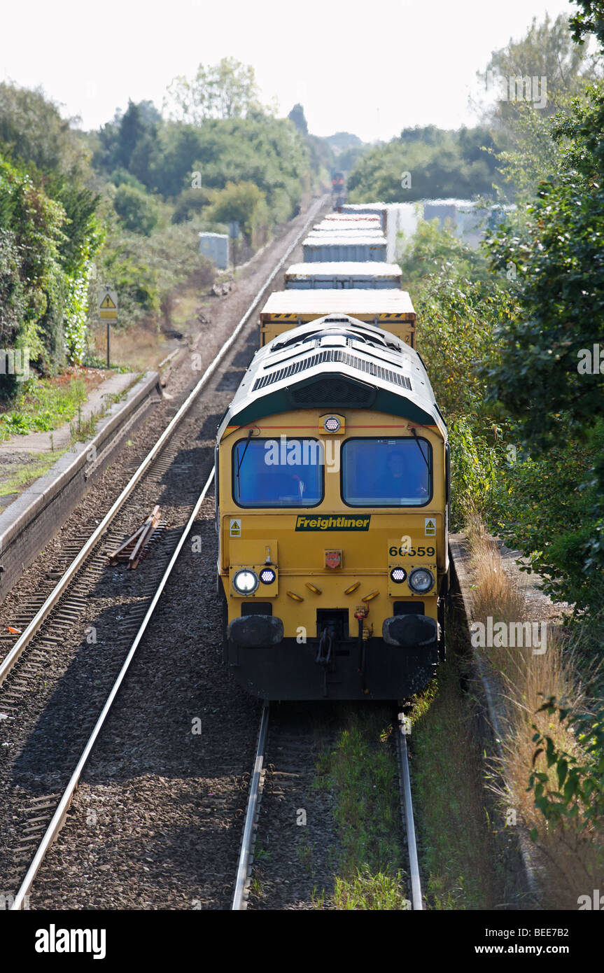 Freightliner freight train, Trimley, Felixstowe, Suffolk, UK Stock ...