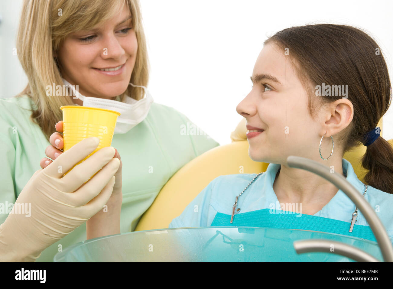 Girl rinsing her mouth hi-res stock photography and images - Alamy