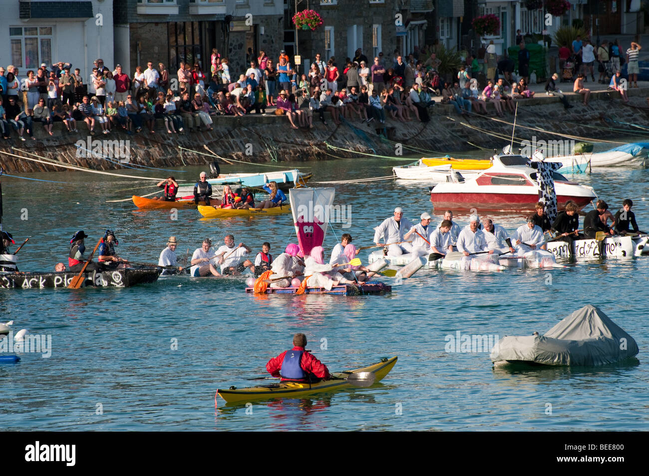 St Ives Raft race Stock Photo - Alamy