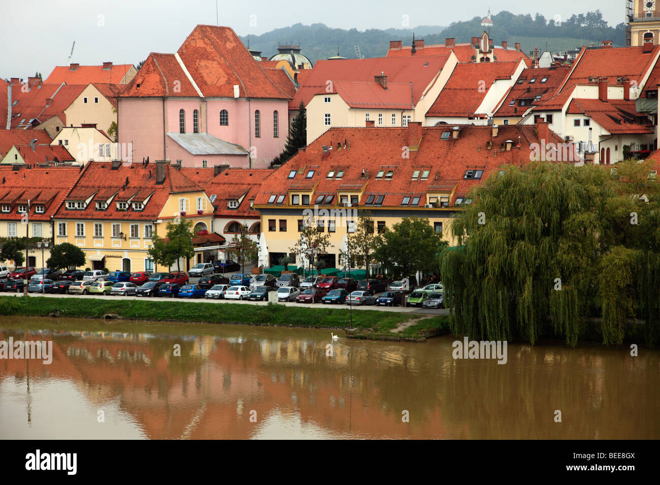 Slovenia, Maribor, general view, skyline, Drava River Stock Photo - Alamy