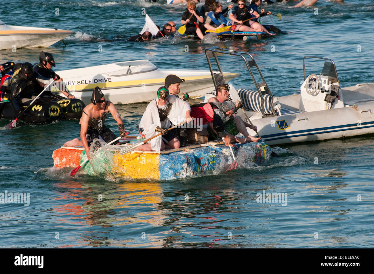 St Ives Raft race Stock Photo - Alamy