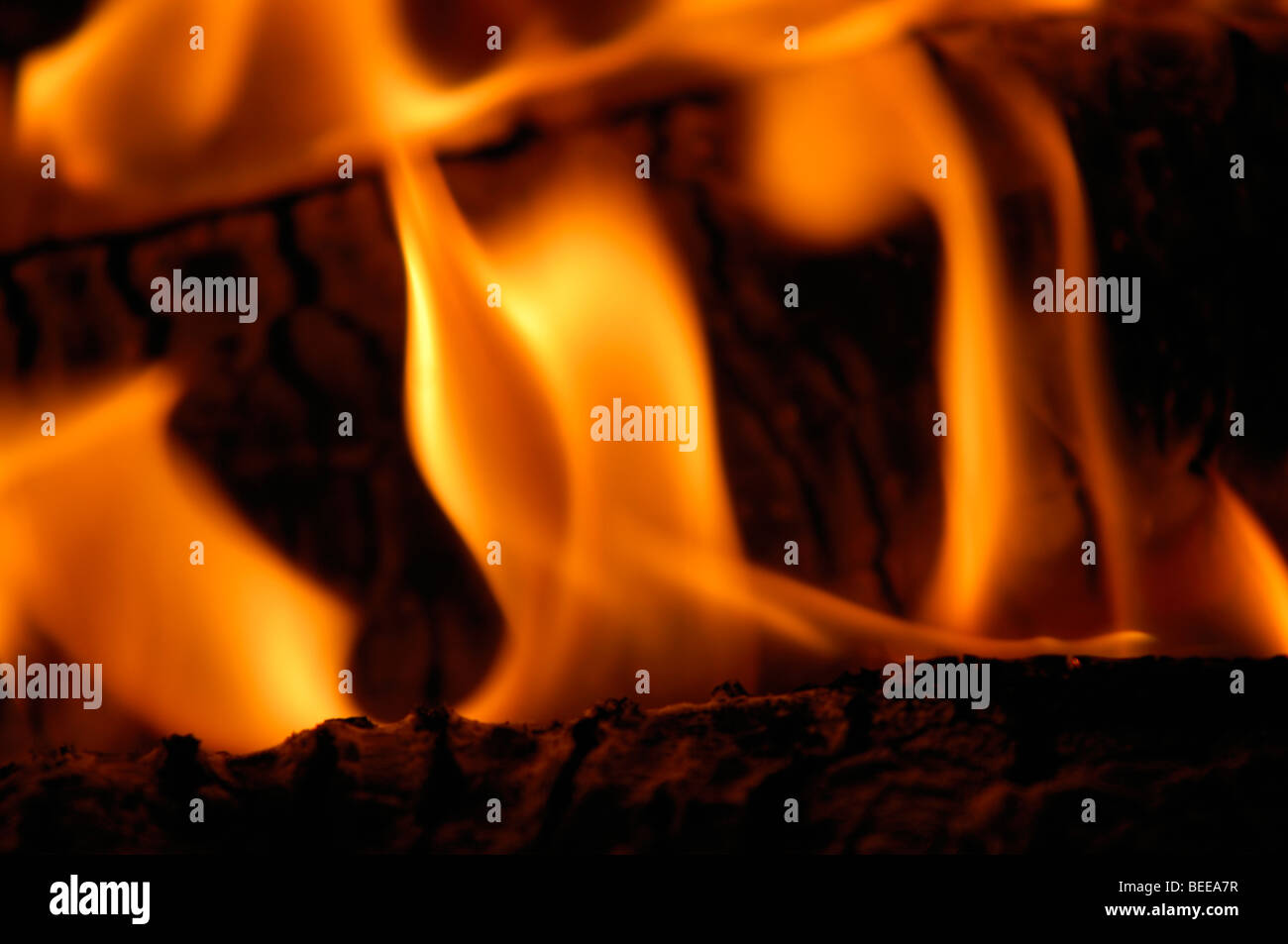 Flame, wood fire Stock Photo - Alamy
