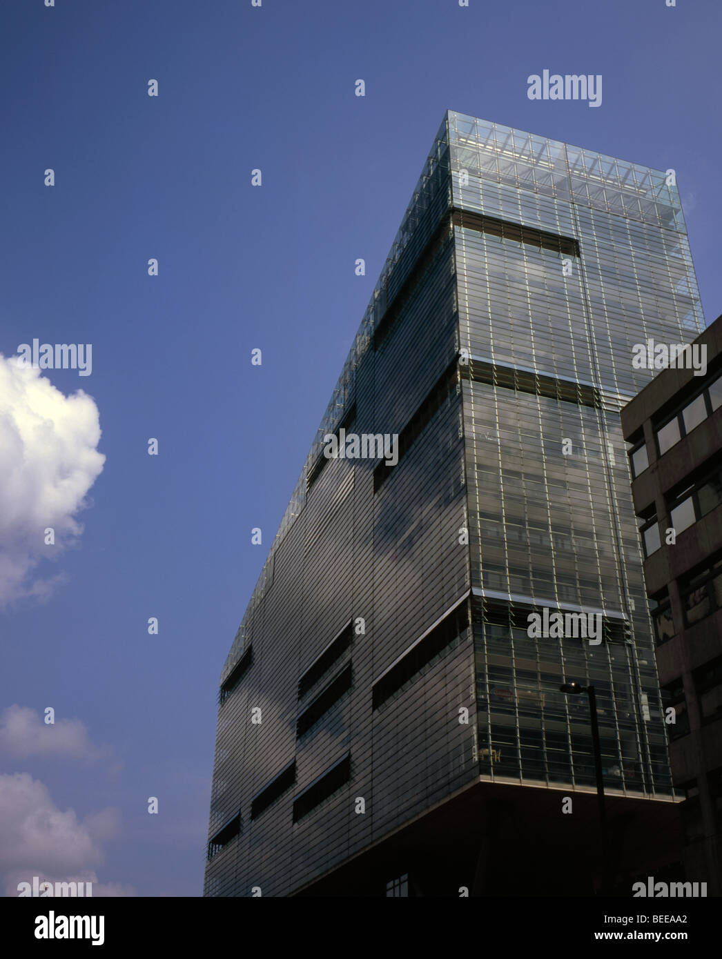 Modern apartment block on the corner Market Street and Deansgate ...