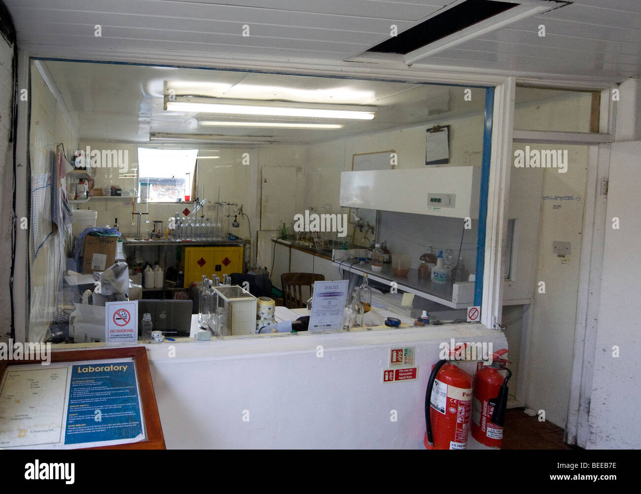 Quality Control room in the bottling plant at Healey's Cider Farm ...