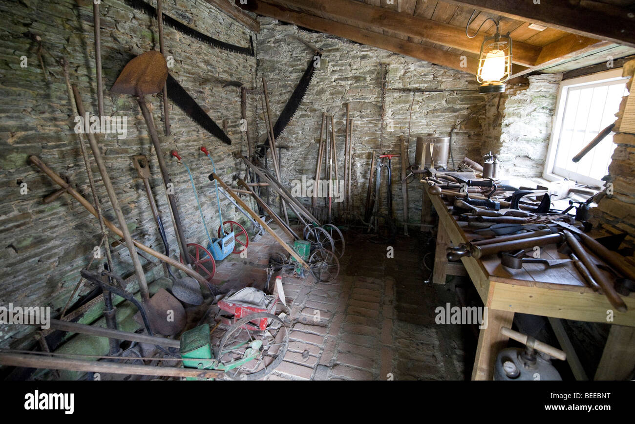 Tool Shed in the Lost Gardens of Heligan, Cornwall Stock Photo - Alamy