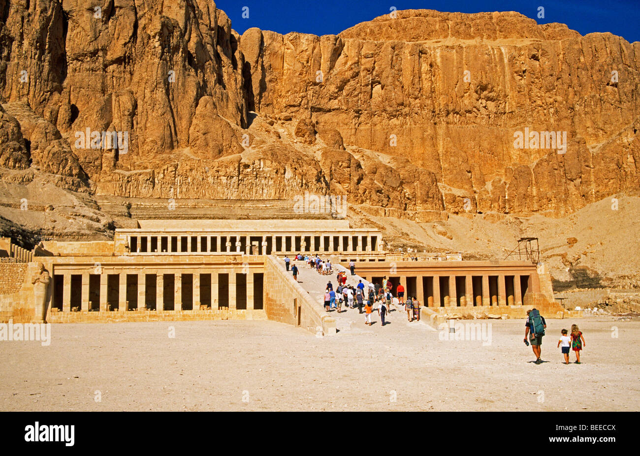 The Temple Of Queen Hatsheput Deir El Bahri Ruins Thebes Egypt North ...