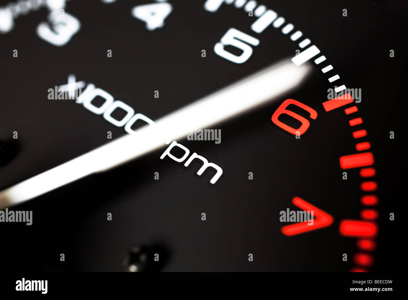 Rev counter tachometer Stock Photo - Alamy