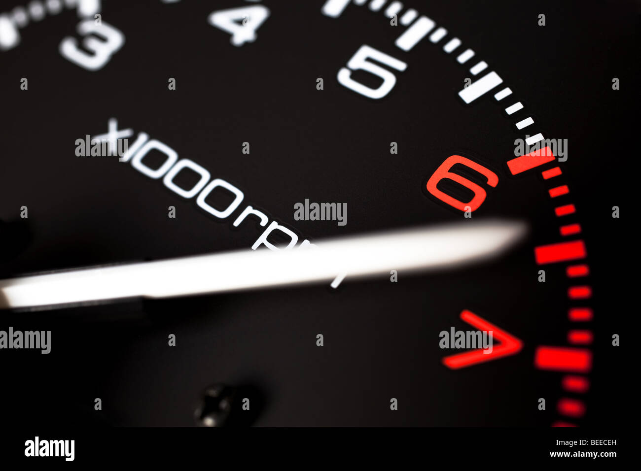 Rev counter tachometer Stock Photo - Alamy