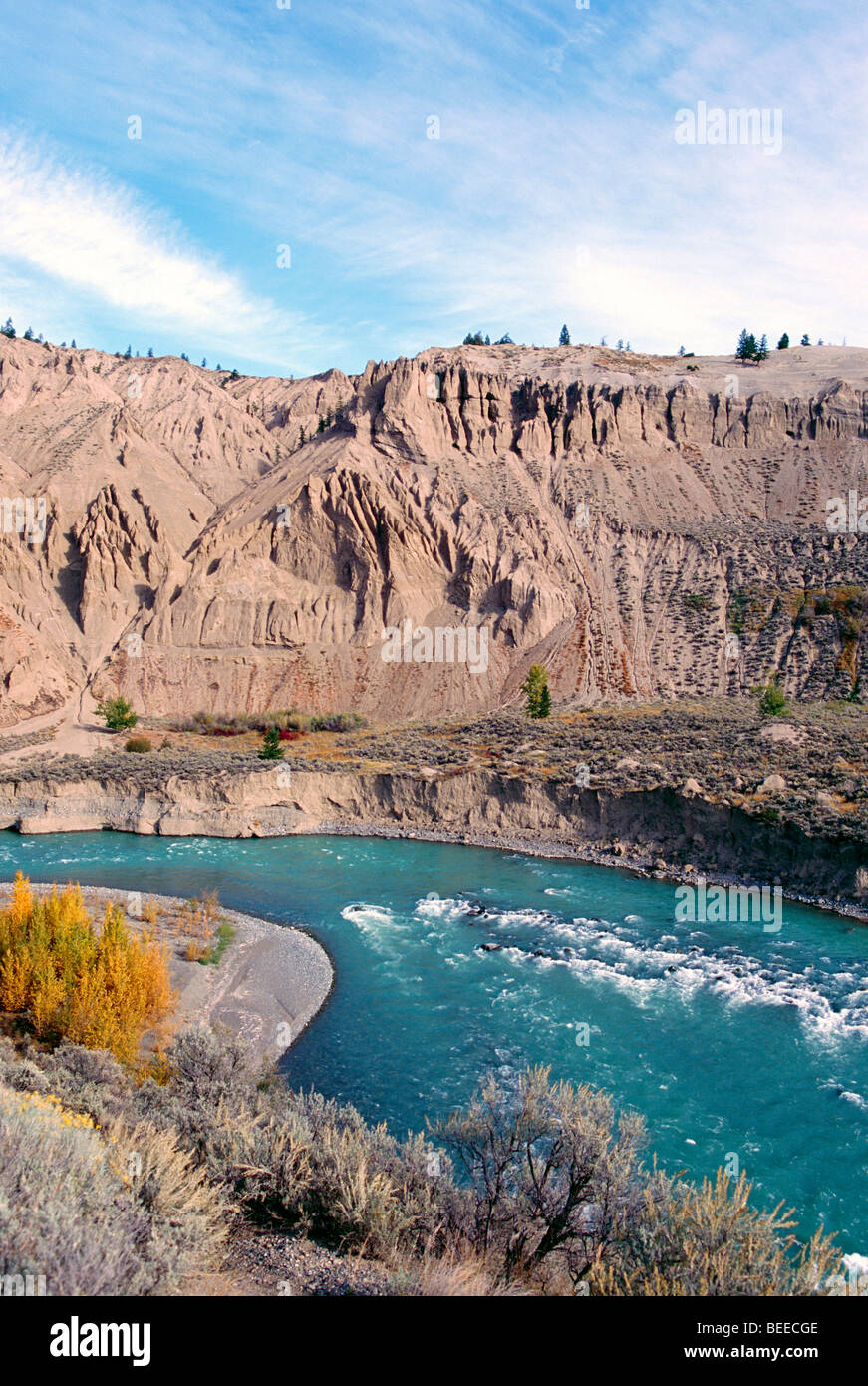 Chilcotin River flowing through Farwell Canyon, Cariboo Chilcotin ...