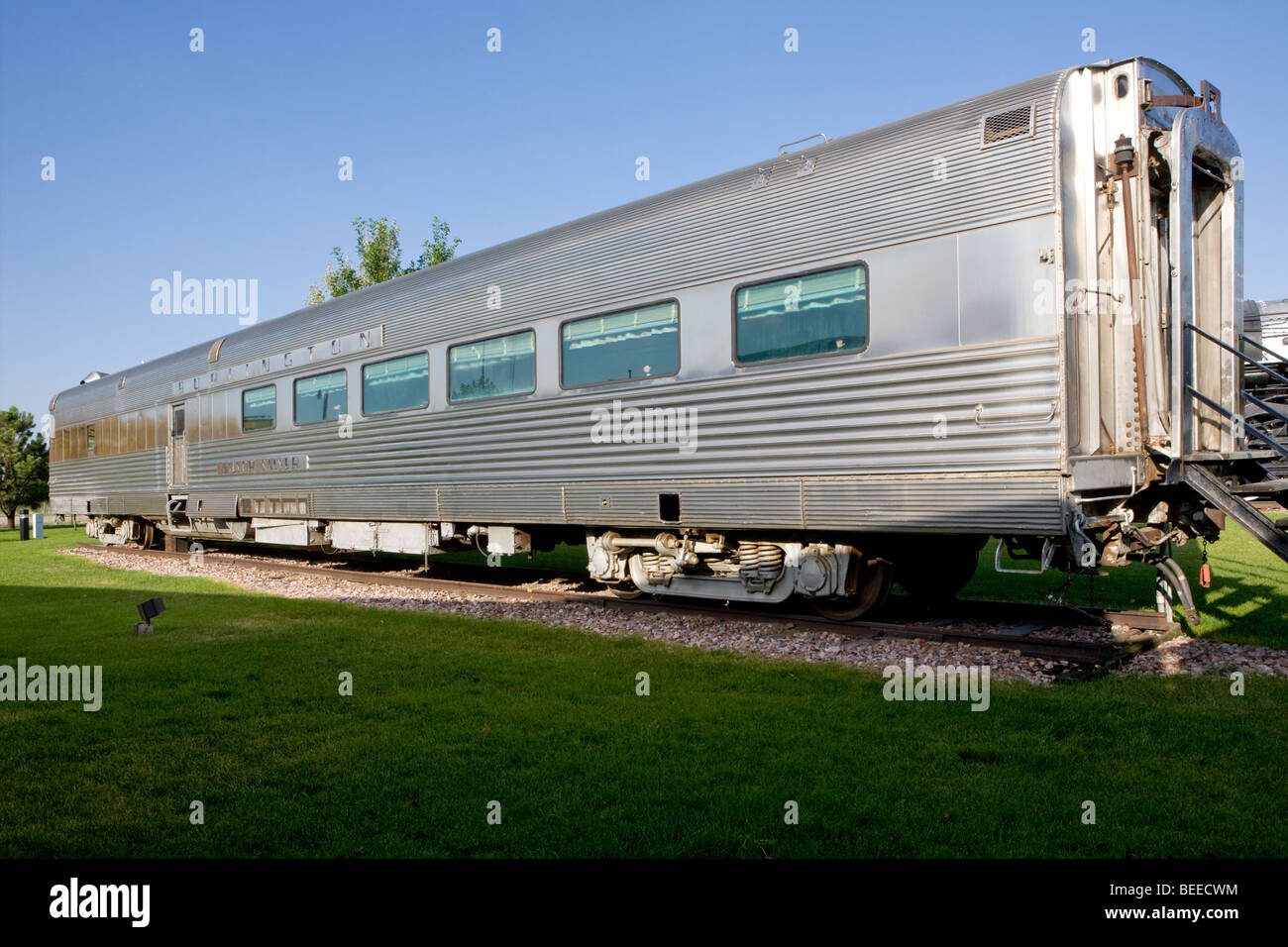 Stainless steel dining car at Douglas Wyoming railroad museum Stock ...