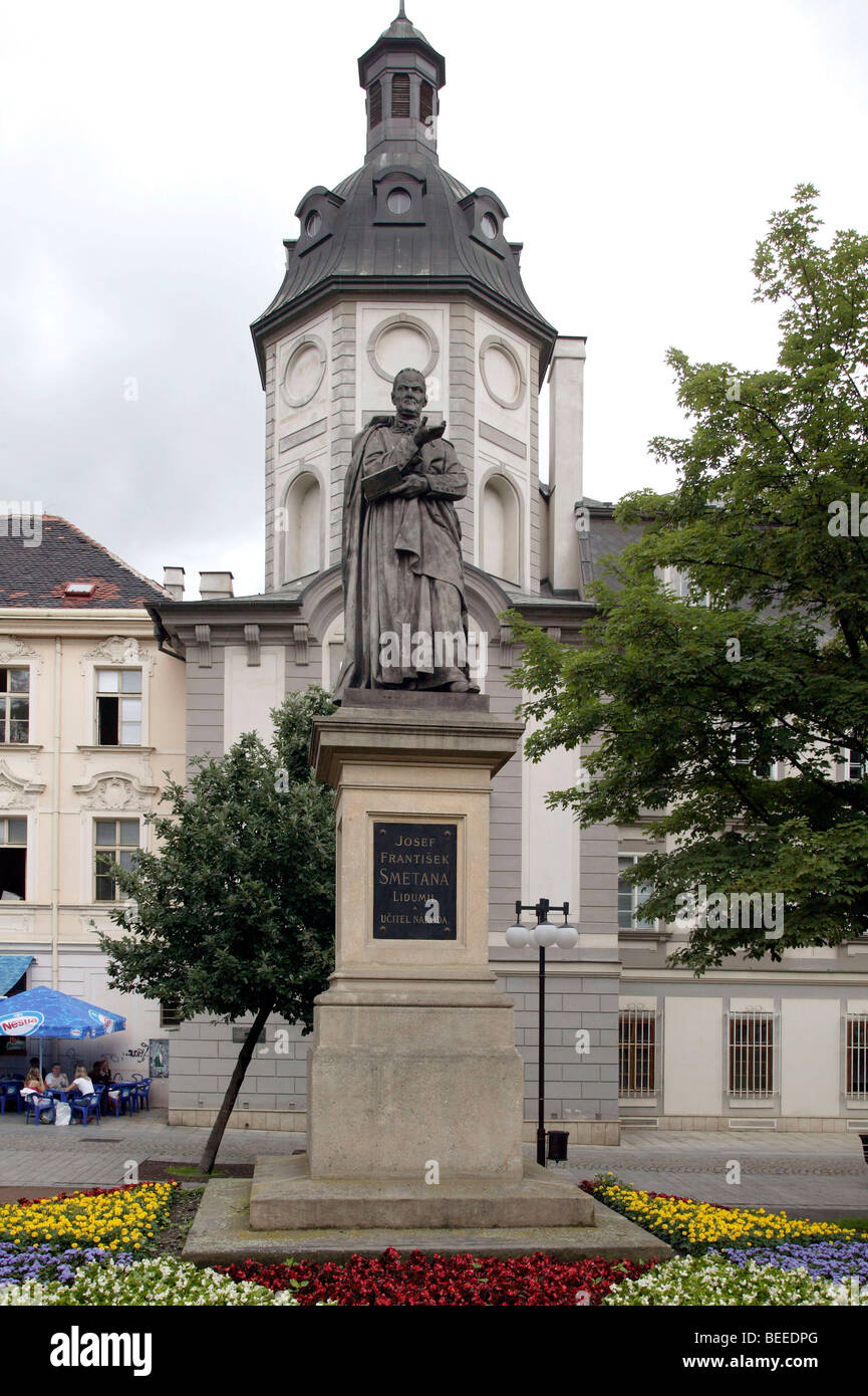 Statue of Josef Frantisek Smetana in Pilsen, Plzen, Bohemia, Czech ...