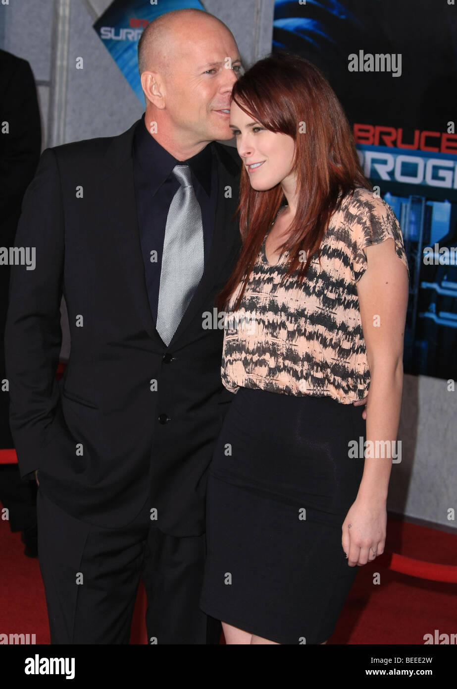 BRUCE WILLIS RUMER WILLIS SURROGATES WORLD PREMIERE HOLLYWOOD LOS ...