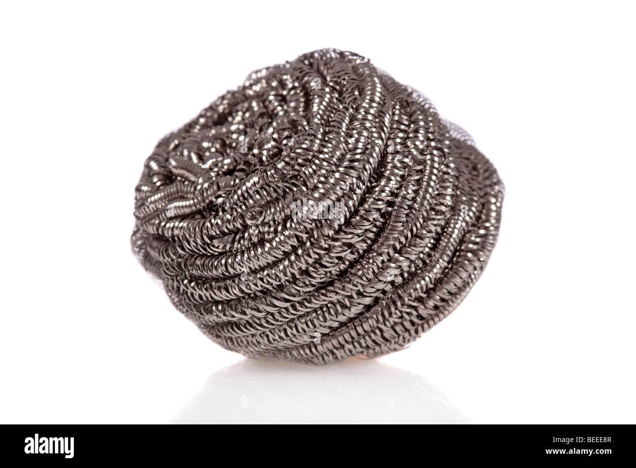 Stainless steel scouring pad isolated on a white background Stock Photo ...