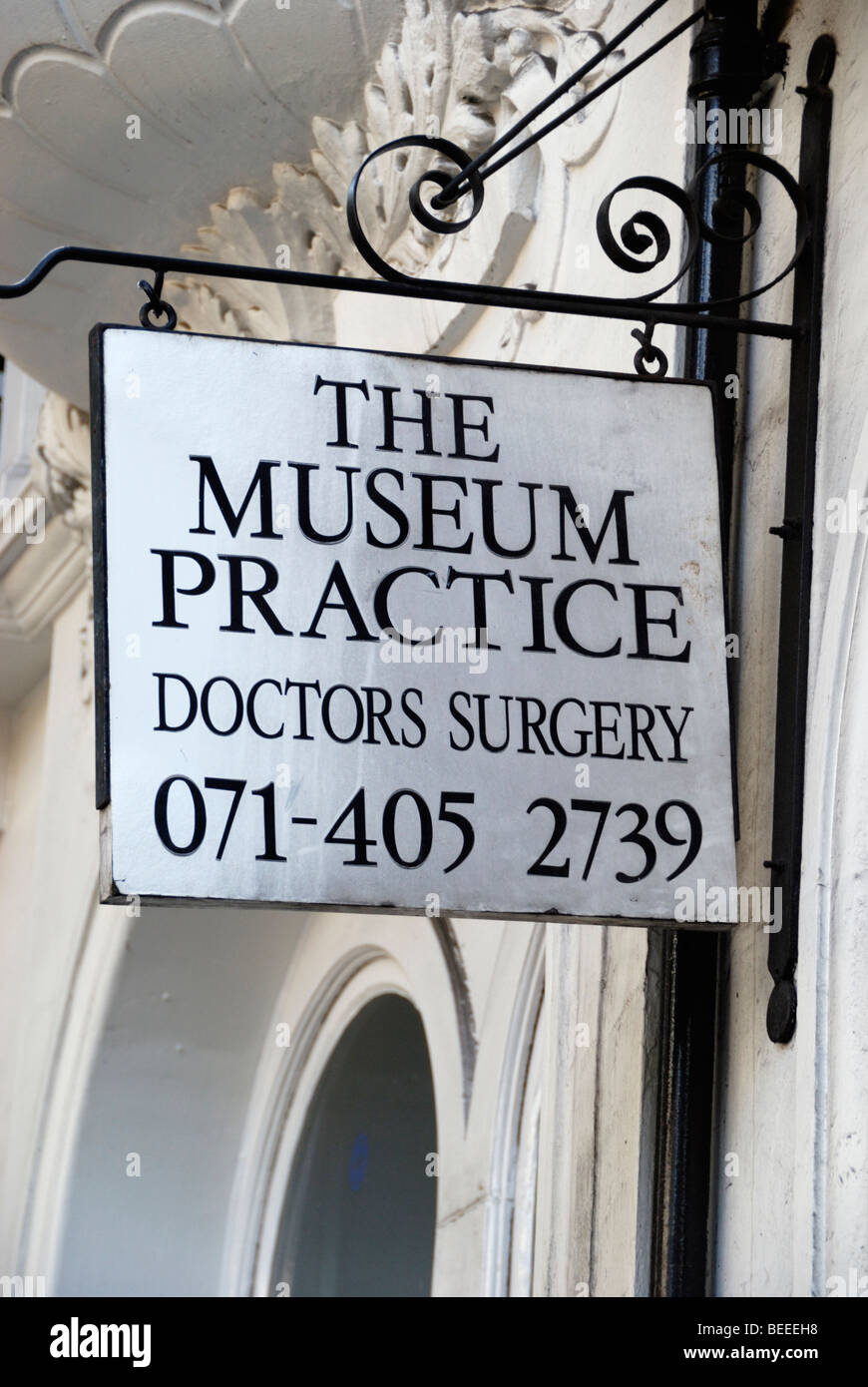 The Museum Practice doctor's surgery sign Stock Photo - Alamy