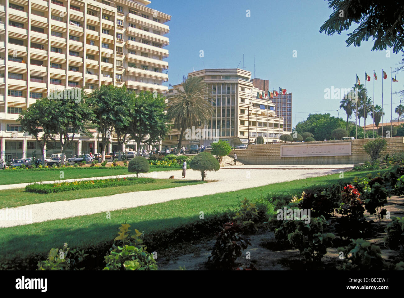Elk149-1018 Senegal, Dakar, Place de L'Independence Stock Photo - Alamy