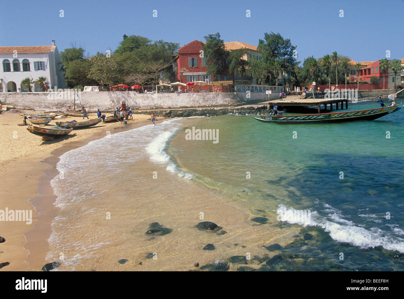 Elk149-1106 Senegal, Dakar, Goree Island, beach Stock Photo - Alamy