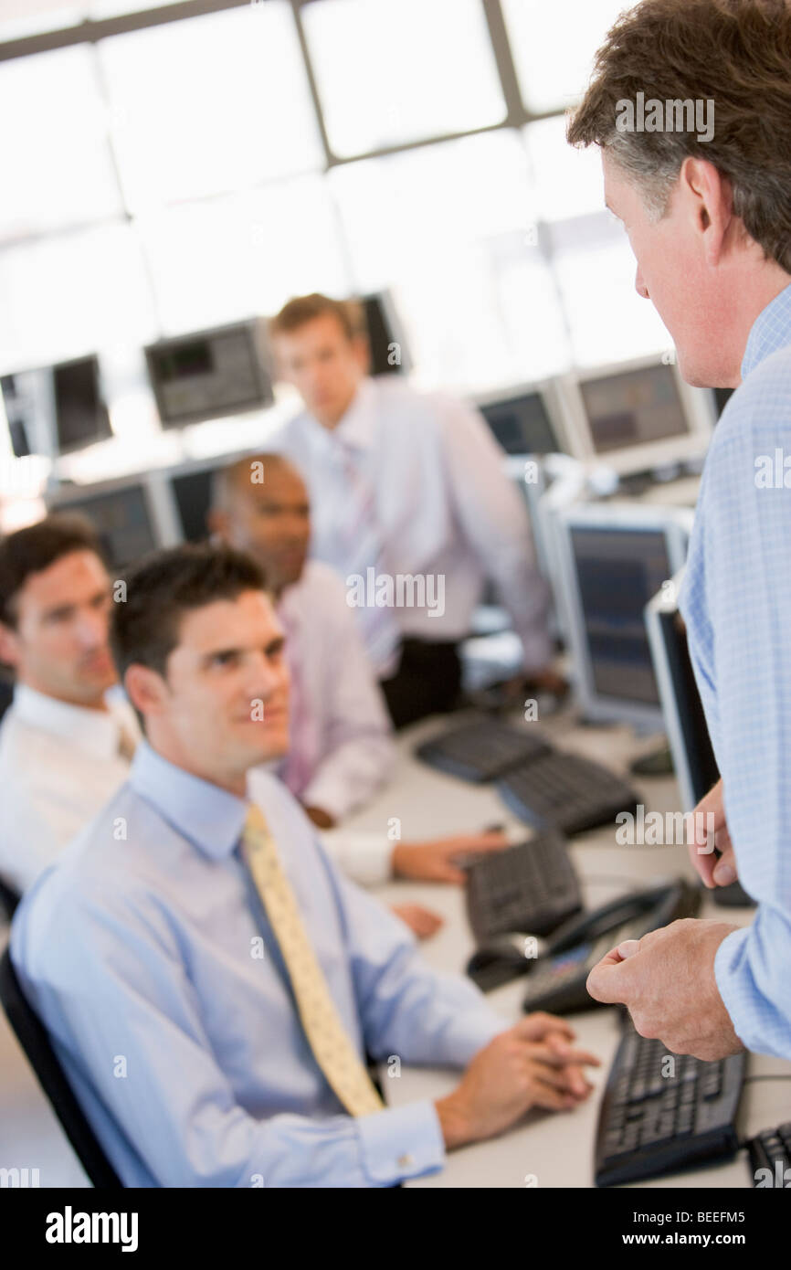 Stock Traders At Work Stock Photo - Alamy