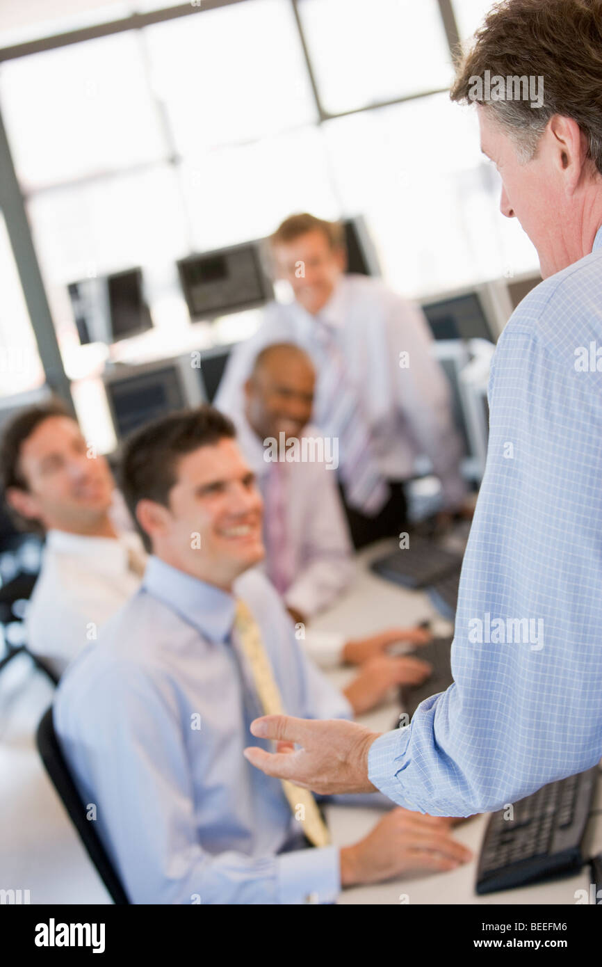 Stock Traders At Work Stock Photo - Alamy