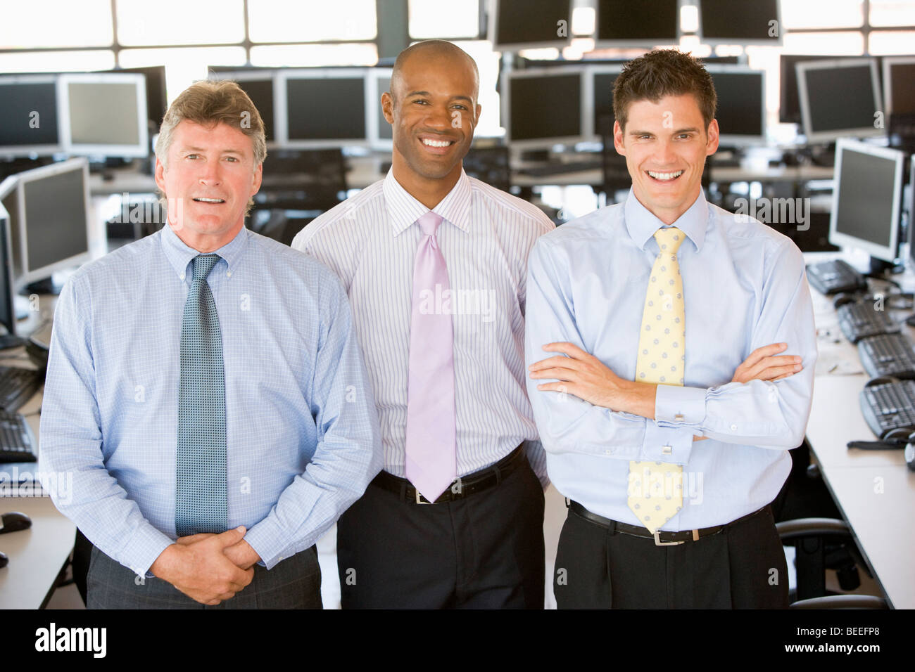 Team Of Stock Traders Stock Photo - Alamy