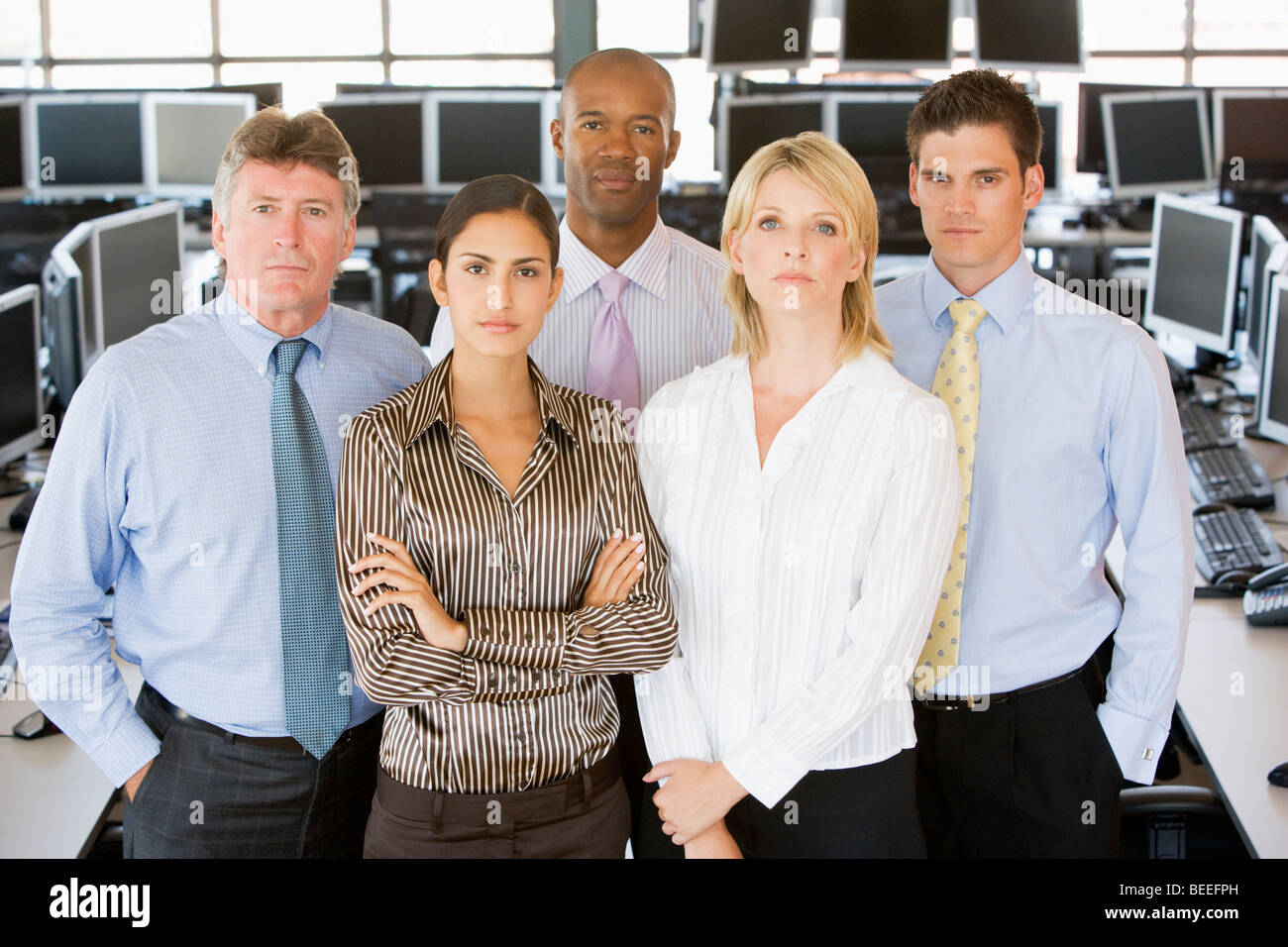Team Of Stock Traders Stock Photo - Alamy