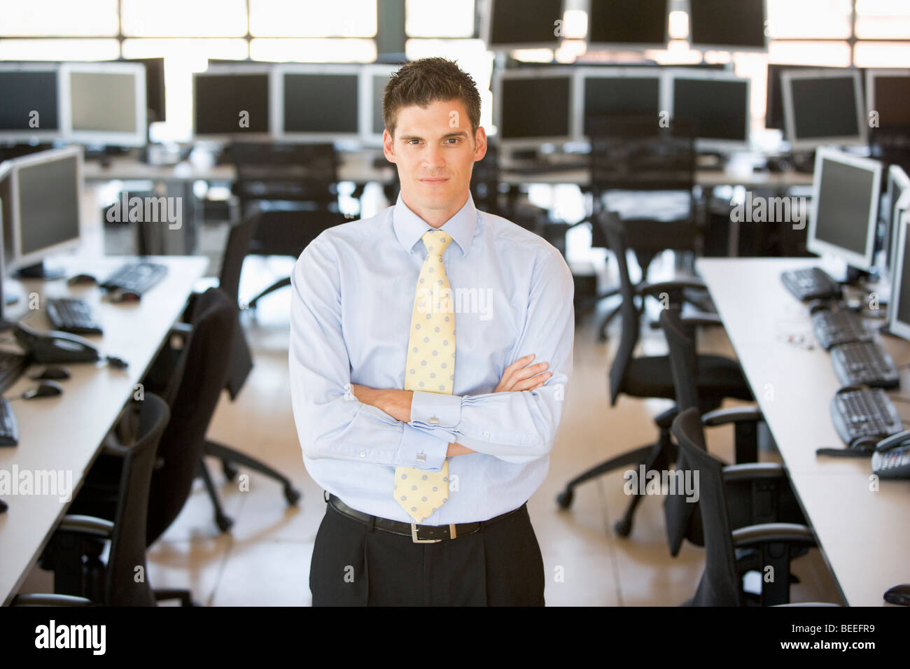 Portrait Of A Stock Trader Stock Photo - Alamy