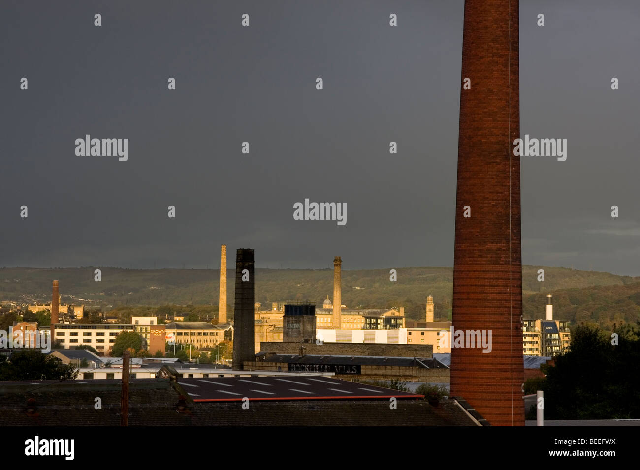 The factory and mill chimneys of Shipley and Saltaire are a reminder of ...