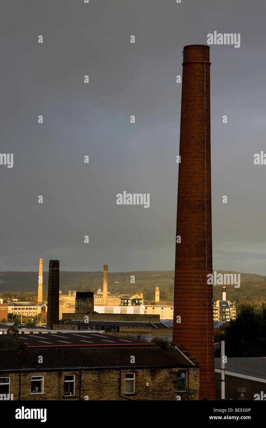The factory and mill chimneys of Shipley and Saltaire are a reminder of ...