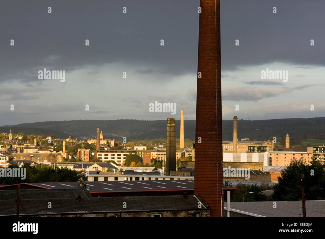 The factory and mill chimneys of Shipley and Saltaire are a reminder of ...