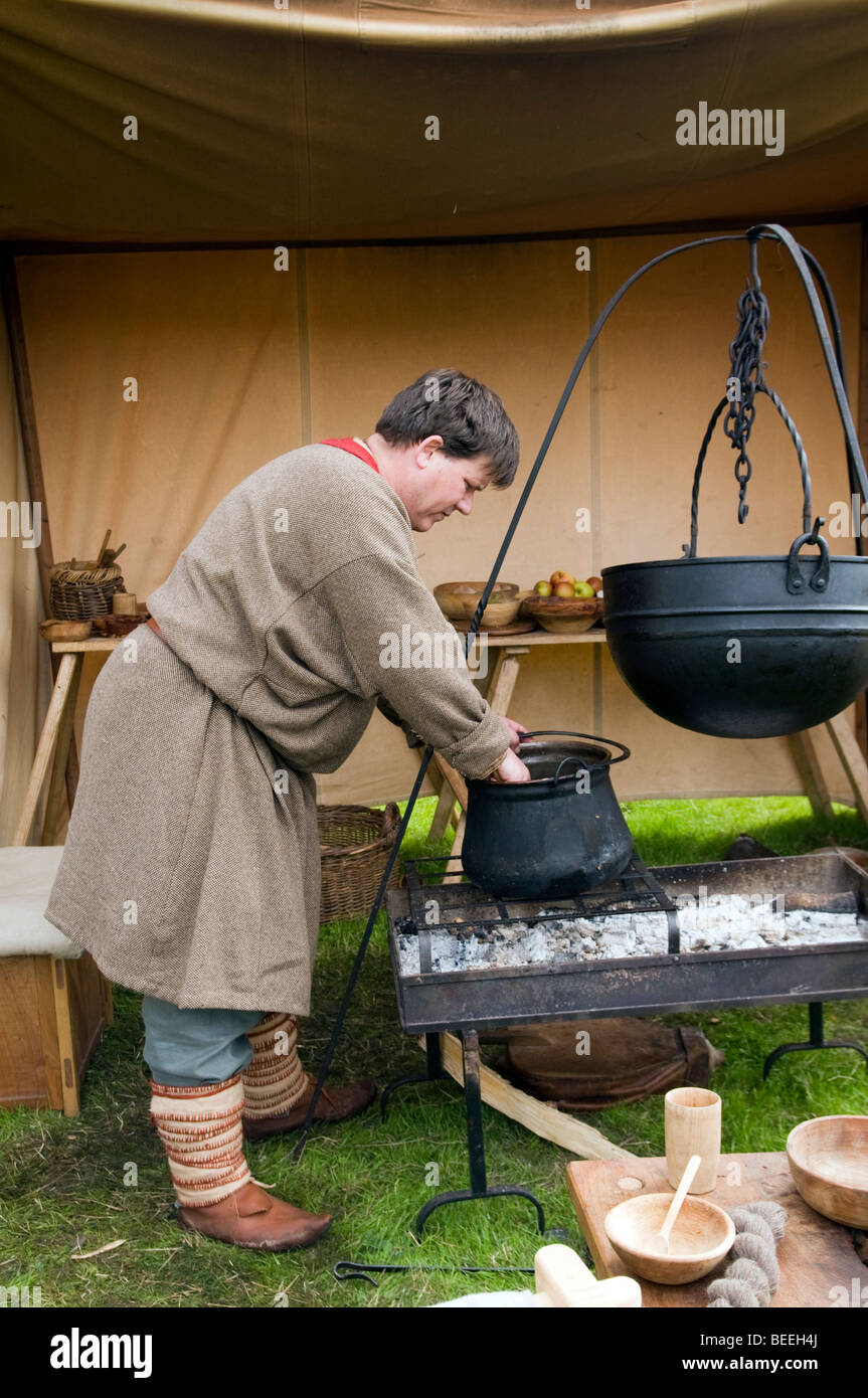 English medieval re-enactors on display in Castleton in the Peak ...