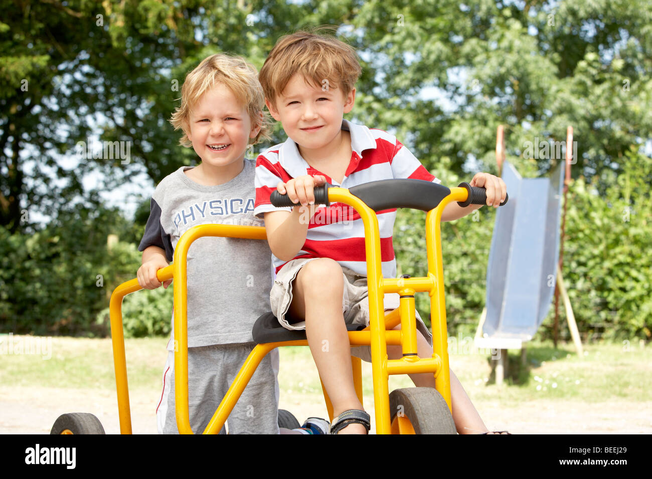 Boys playing playground not girls hi-res stock photography and images ...